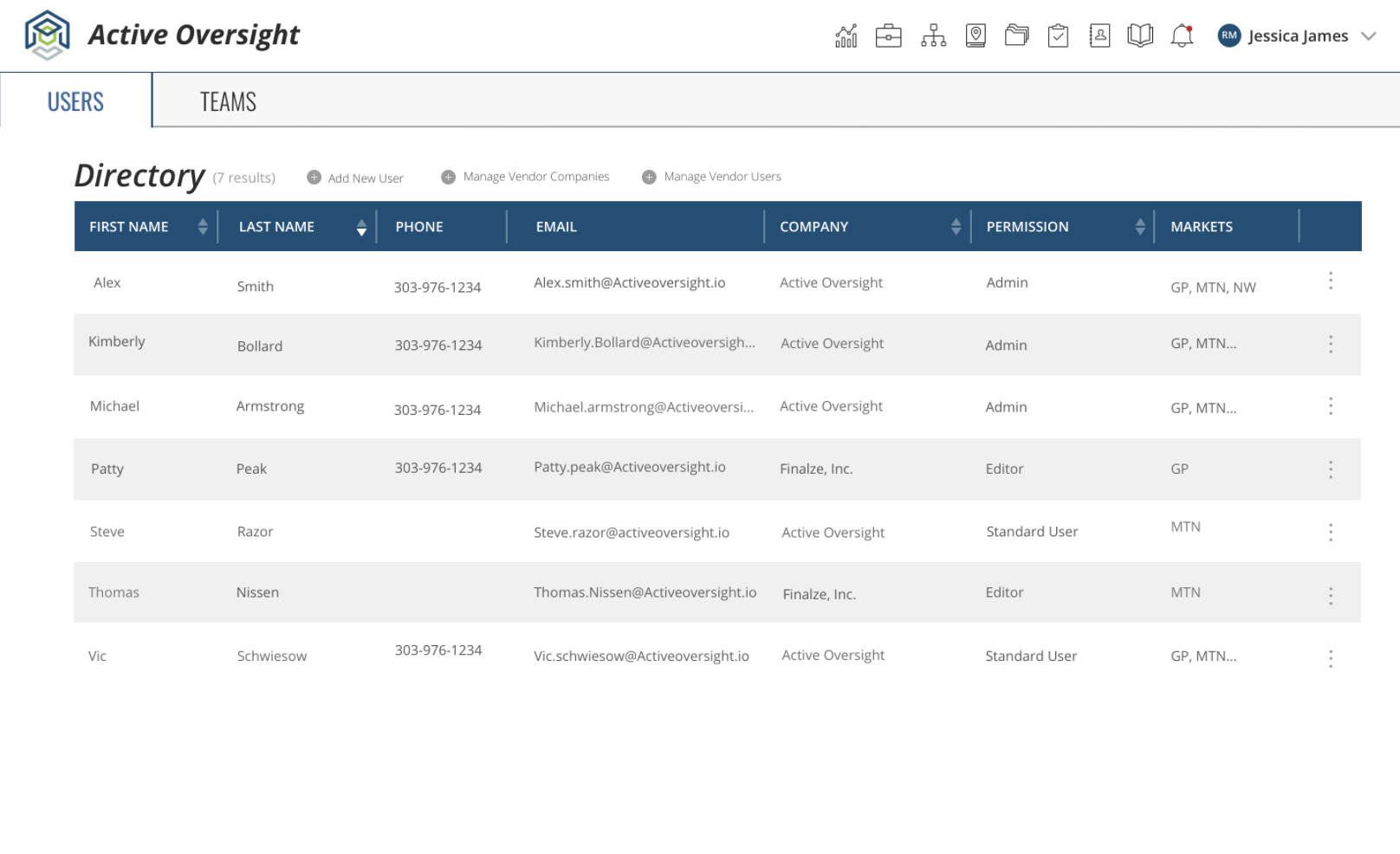 Teams: Create and manage Teams using Active Oversight – Finalze, Inc.